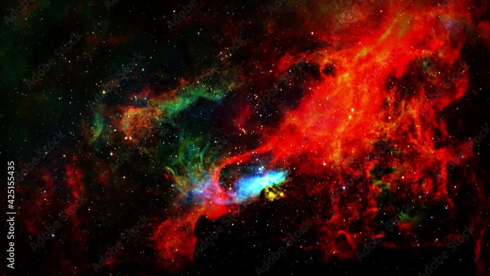 Video „Loop space travel to uncharted galaxy through clusters of ...