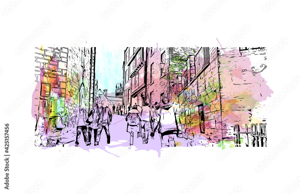 Building view with landmark of Durham is a city in North Carolina ...