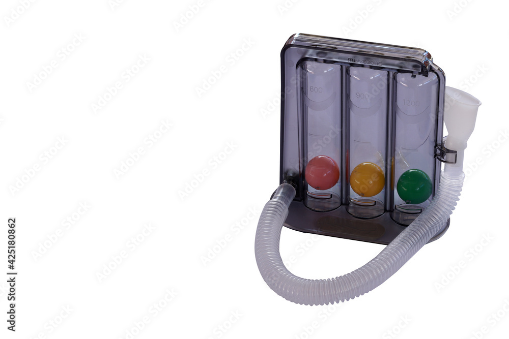 Tri-ball incentive spirometry is medical equipment for patient after ...