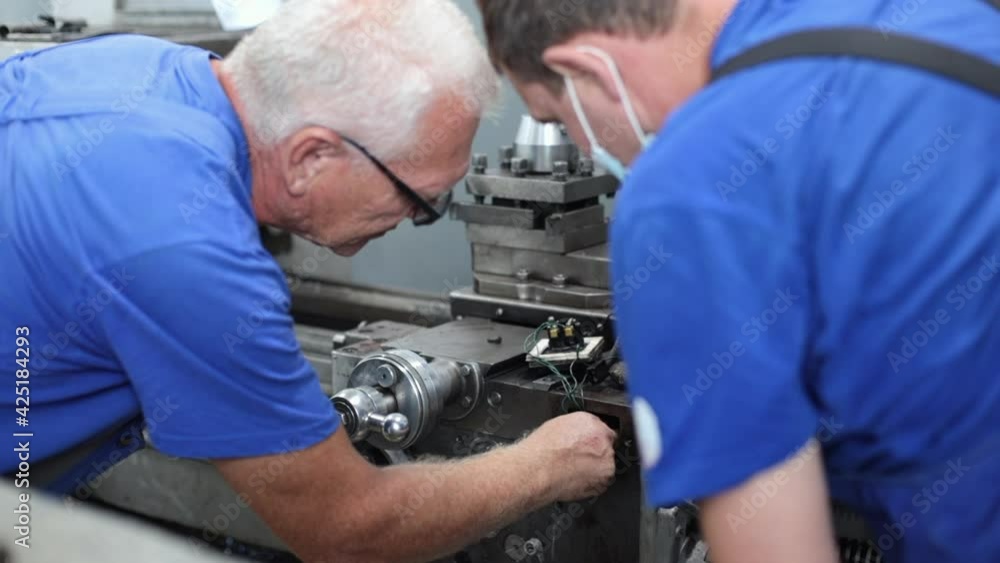 Prevention and maintenance of machine tools in the machine shop. Two ...