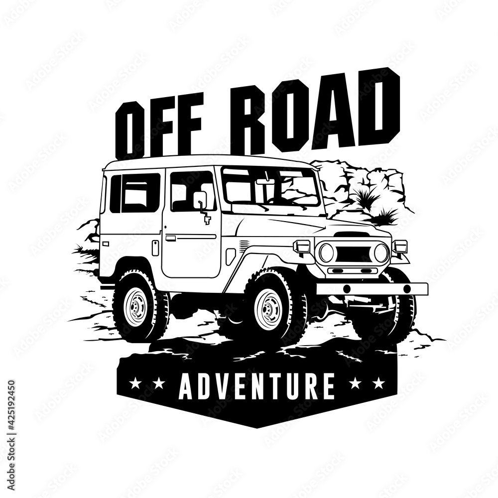 Off road Adventure vehicle vector illustration, perfect for t shirt ...