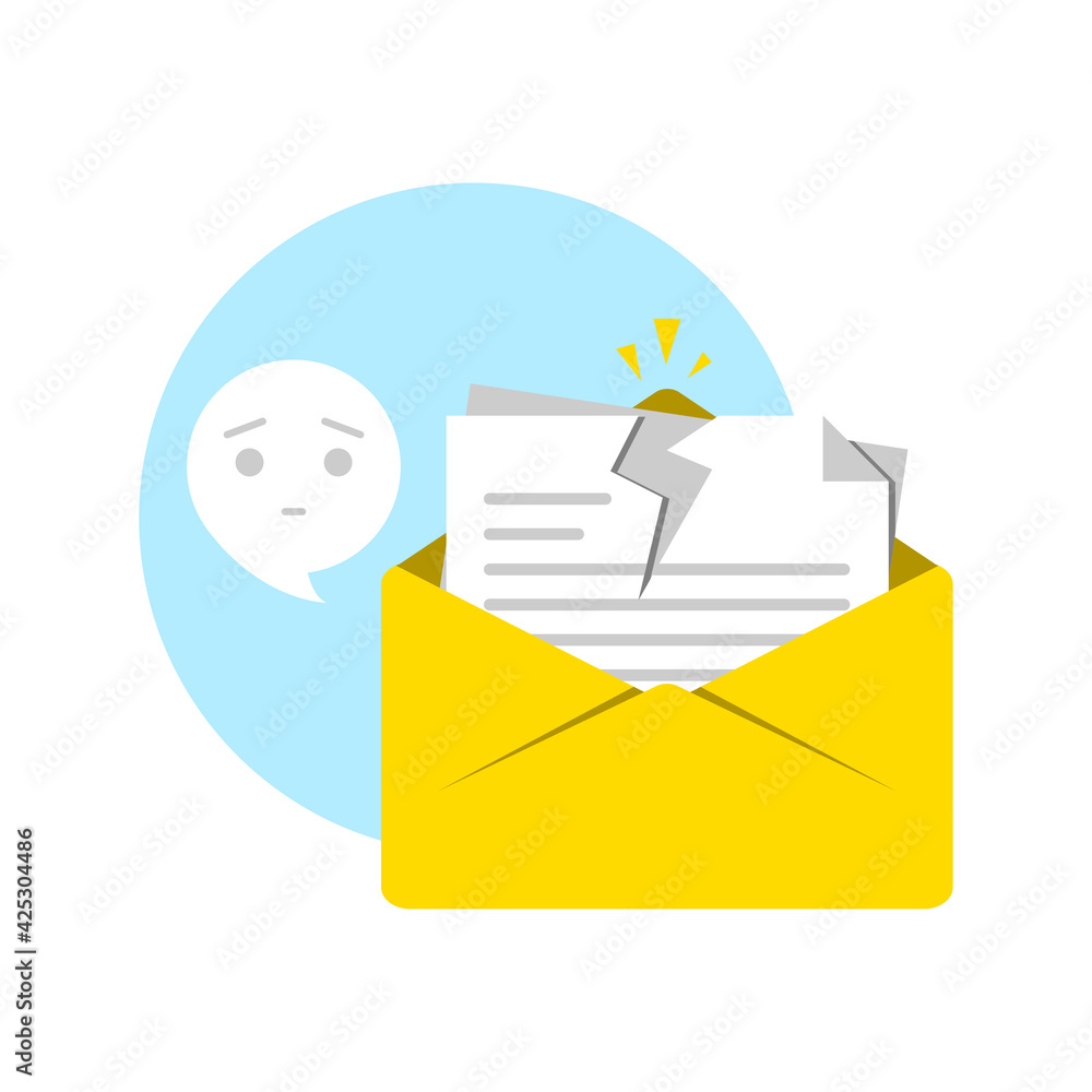 unsubscribe email notification concept illustration flat design vector ...