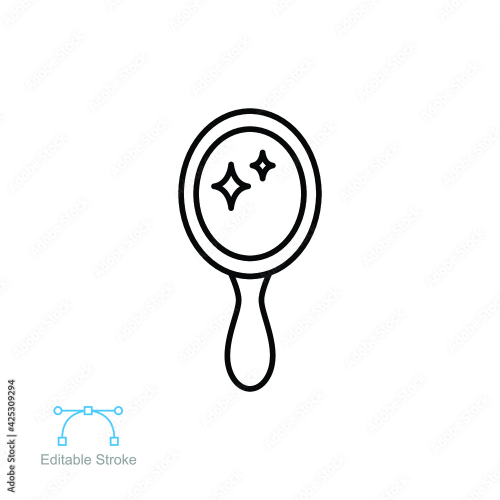 Hand Mirror Outline