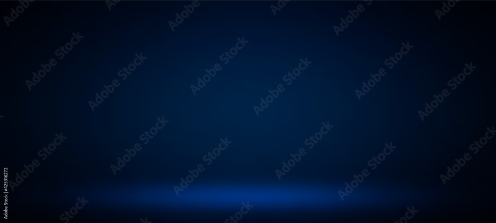 Blue studio wall and floor background. Use as montage for product ...