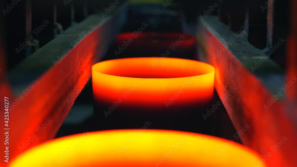 Stages in steel pot making.steel pots in the form of a factory ...