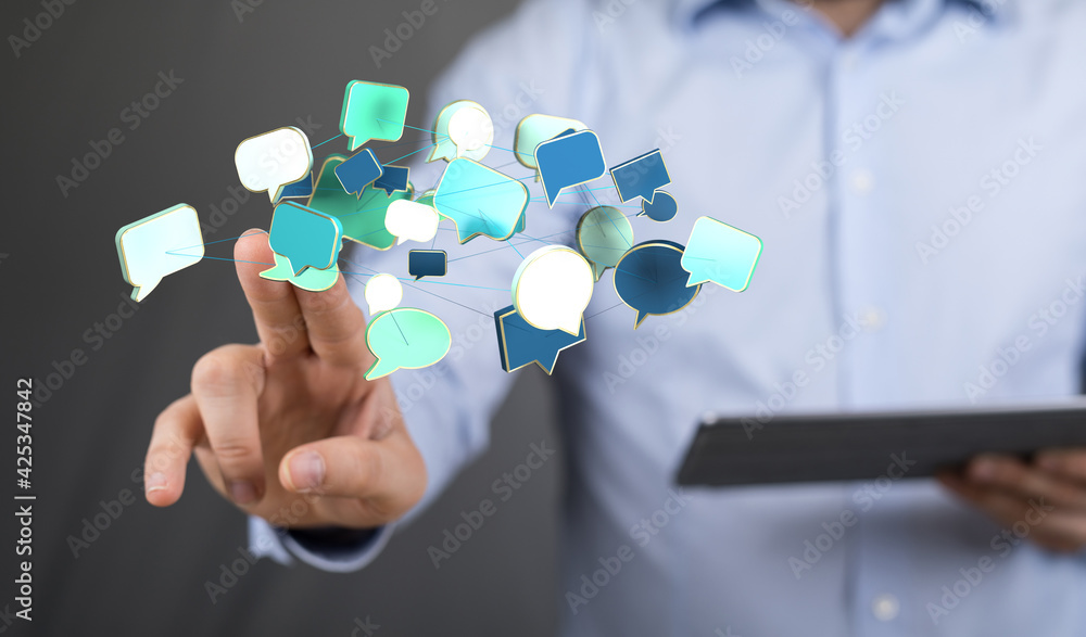 communication speak bubble digital concept Stock Photo | Adobe Stock