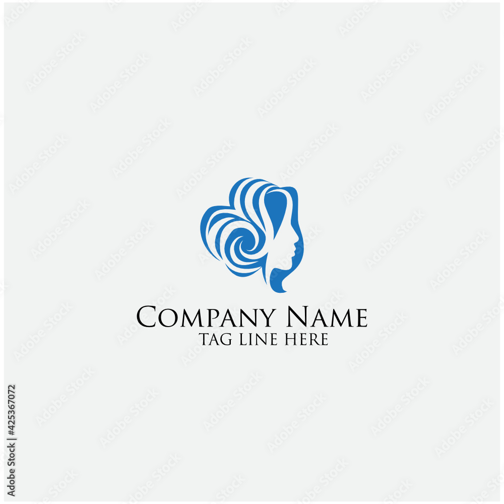 Beauty long hair logo maker Illustrations & Vectors. Women Clothing ...