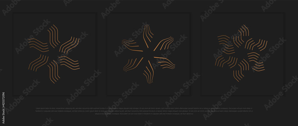 Vector set of design elements, labels and frames for packaging for ...