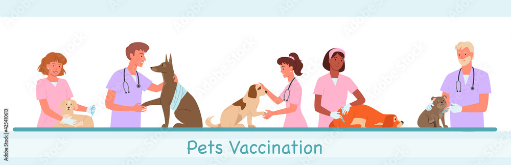Veterinary clinic hospital, healthcare service vector illustration set ...
