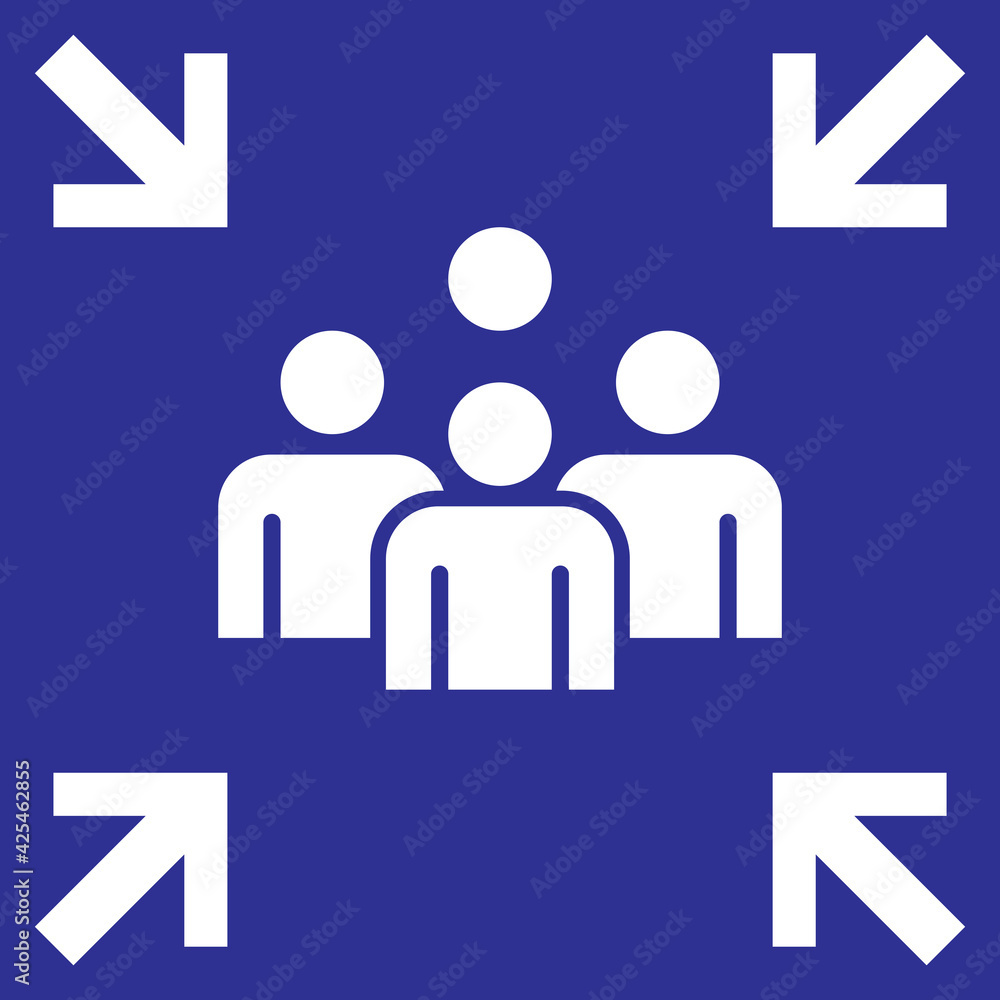 emergency evacuation assembly point icon Stock Vector | Adobe Stock