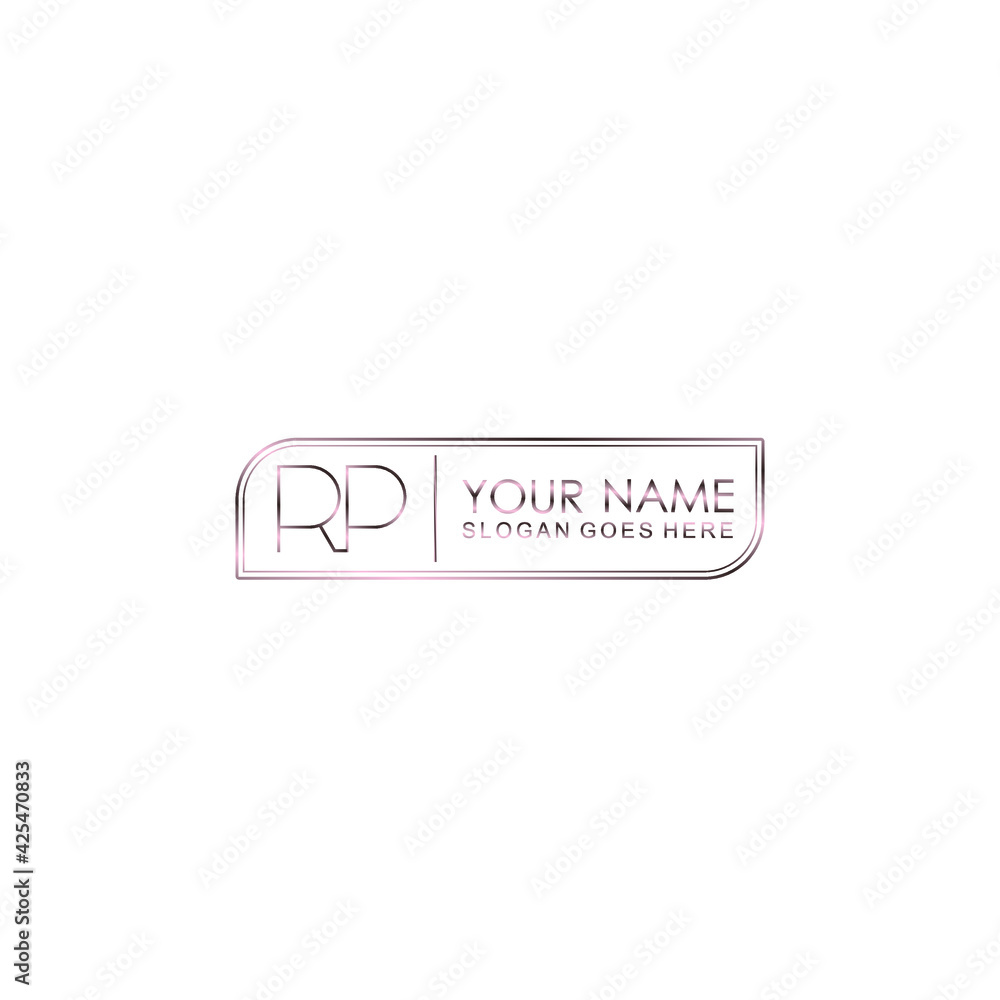RP Initials handwritten minimalistic logo template vector Stock Vector ...