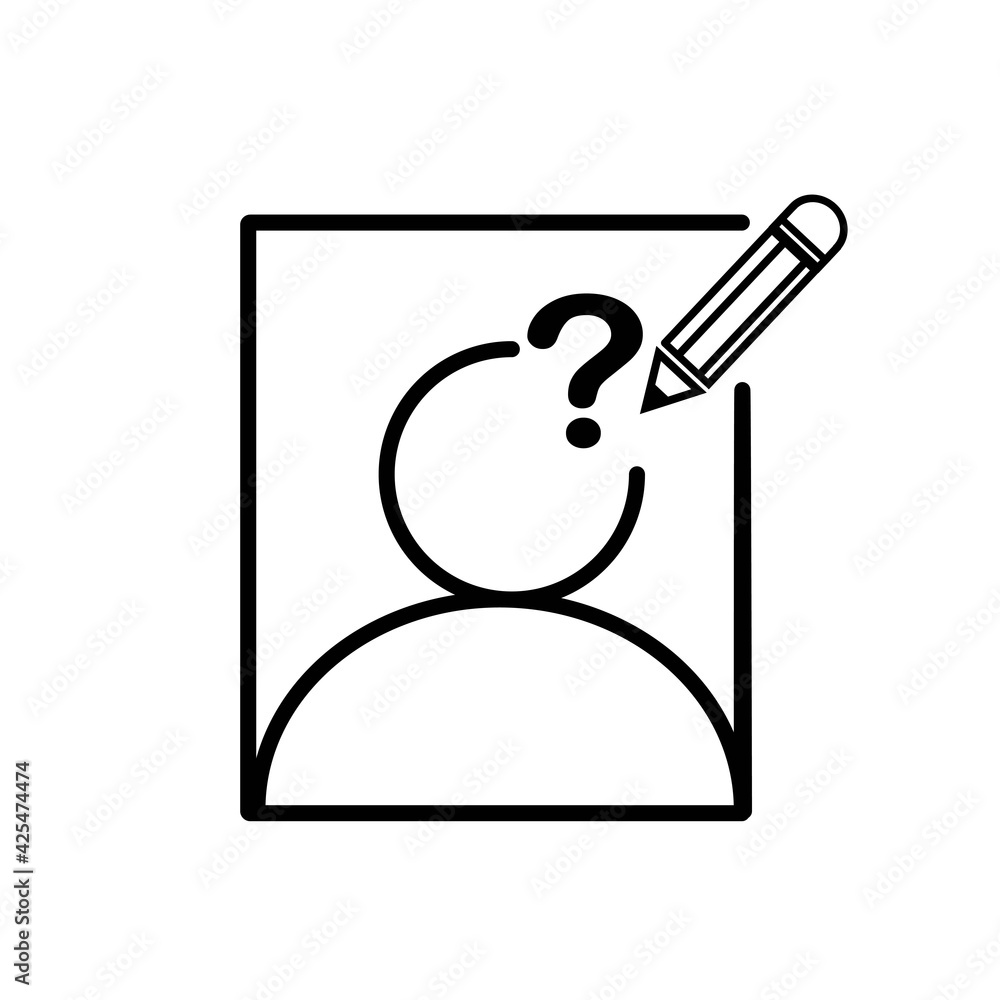An illustration icon is isolated vector in define problem, question or ...