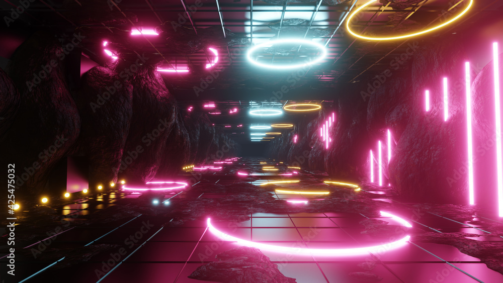 3D illustration Background for advertising and wallpaper in 90s retro ...