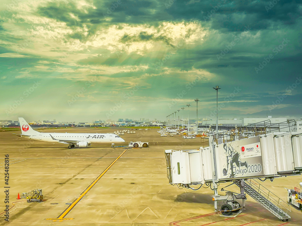 TOKYO, JAPAN - 26 NOVEMBER 2018. Skymark Airlines or SKY plane at ... TOKYO, JAPAN - 26 NOVEMBER 2018. Skymark Airlines or SKY plane at ...