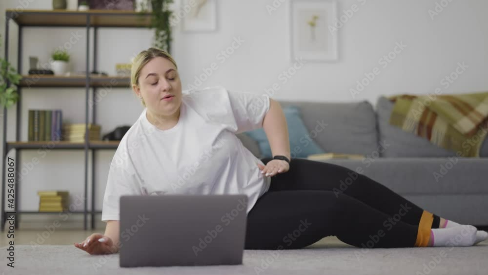 Usage of laptop for training Stock Video | Adobe Stock