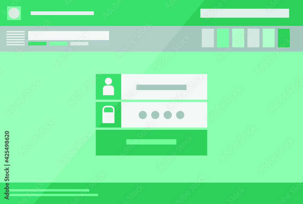 User login form with username and password Stock Vector | Adobe Stock