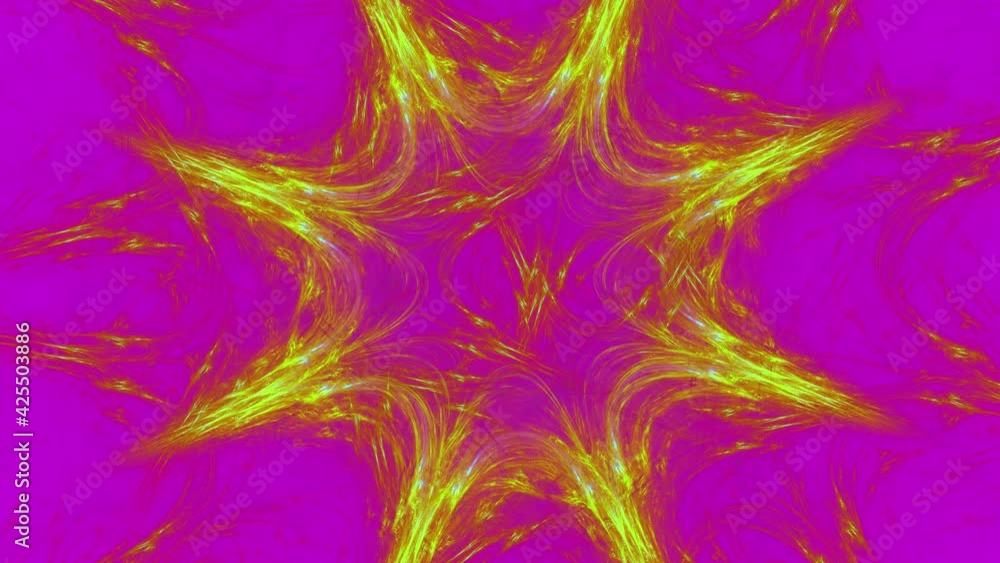 Abstract loop able fractal 4k video of a color changing Triquetra.The ...