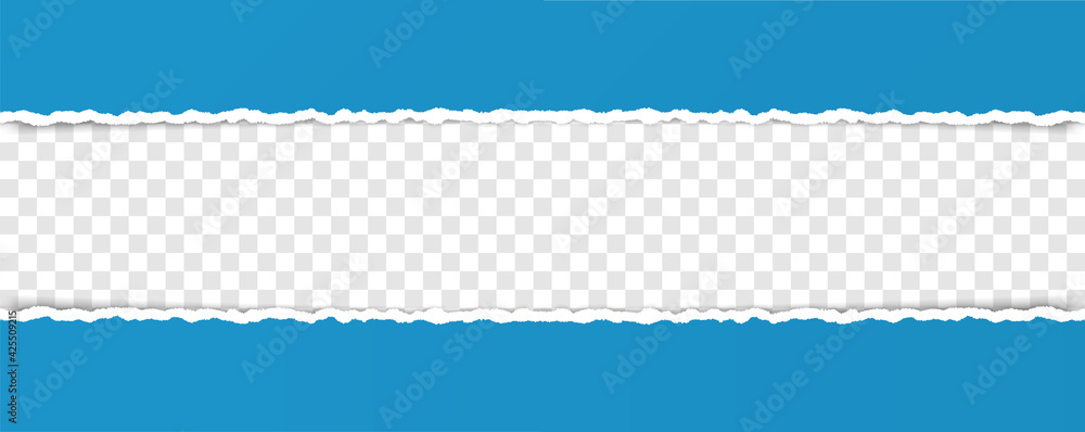 vector blue torn paper with ripped edges with space for your text Stock ...