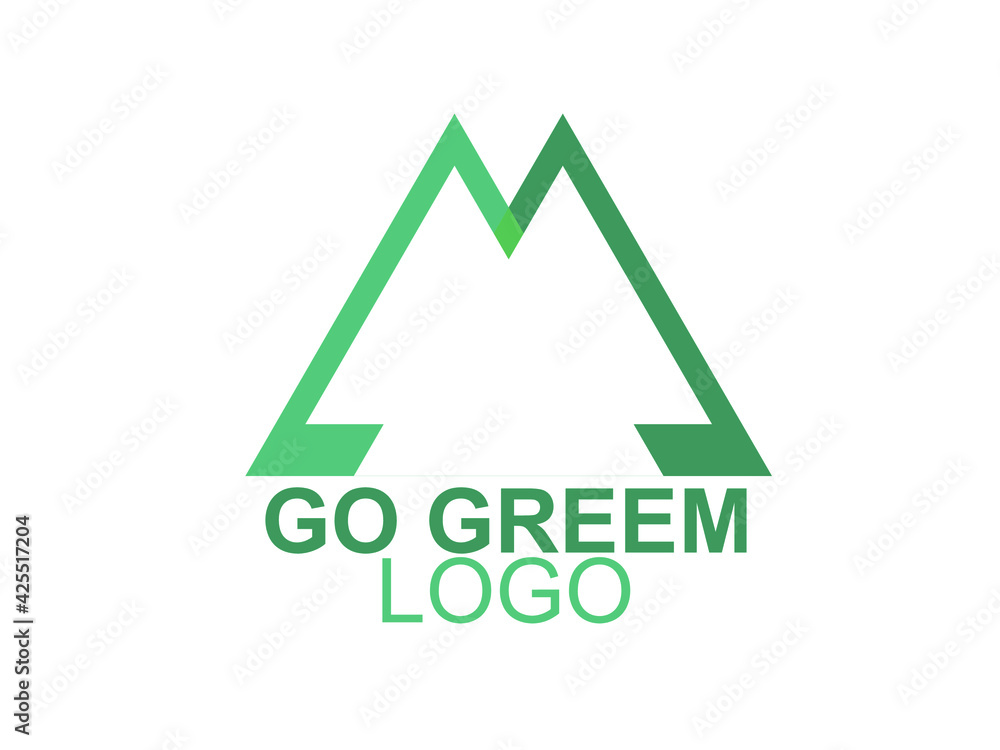 Logo go green icon elements template design logo Stock Vector | Adobe Stock