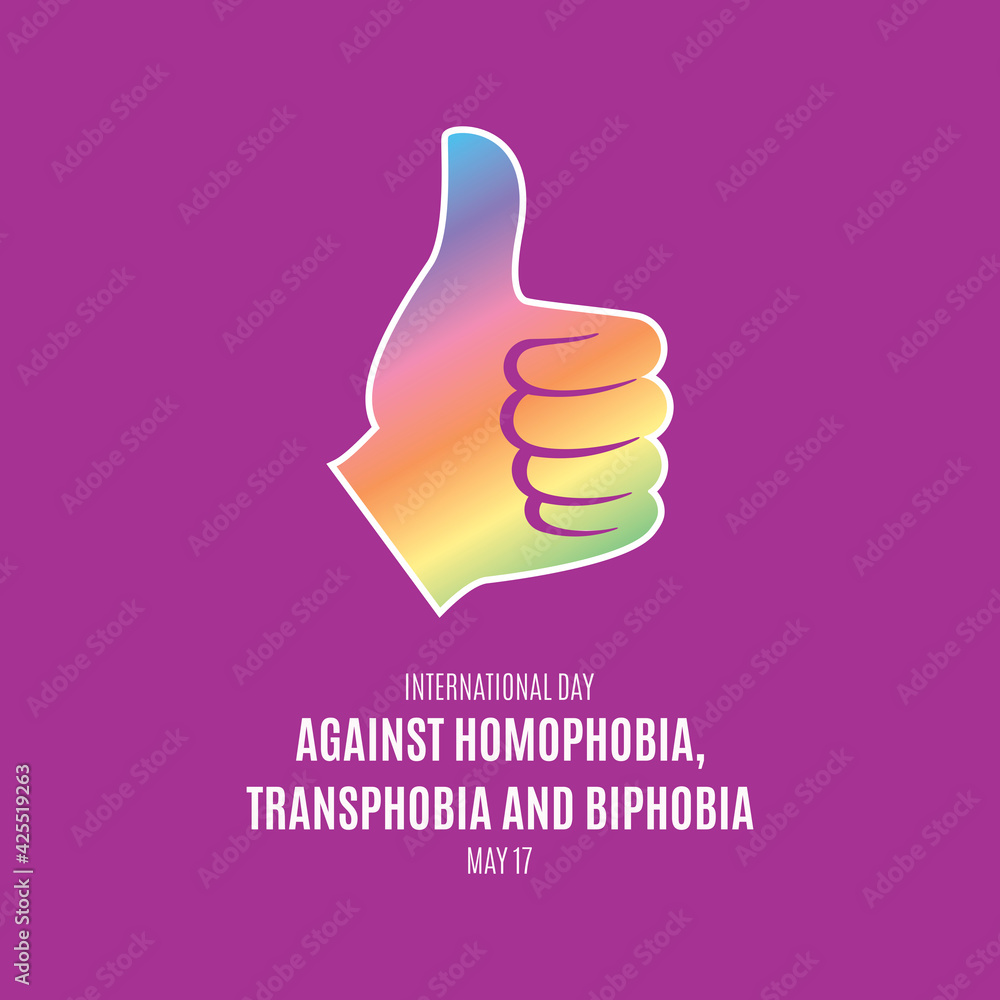International Day Against Homophobia, Transphobia and Biphobia vector ...