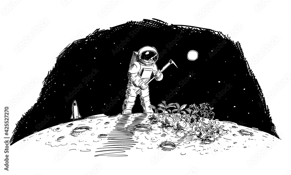 Stick Figure Astronaut