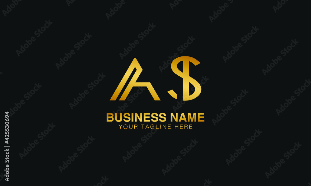 initial logo | AS A S initial based abstract modern minimal creative ...