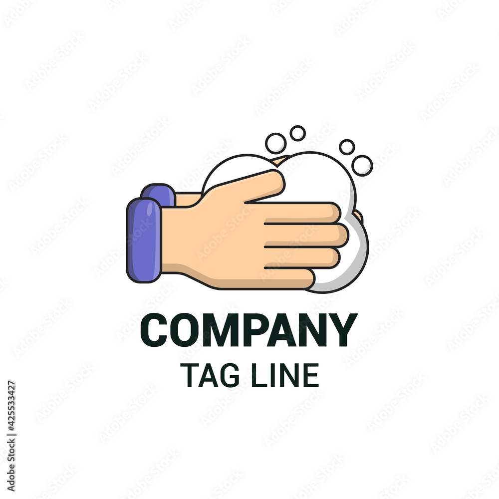 Hand wash, Logo and icon Template Design Vector, Emblem, Design Concept ...