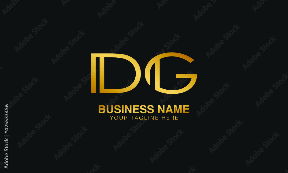 initial logo | DG D G initial based abstract modern minimal creative ...