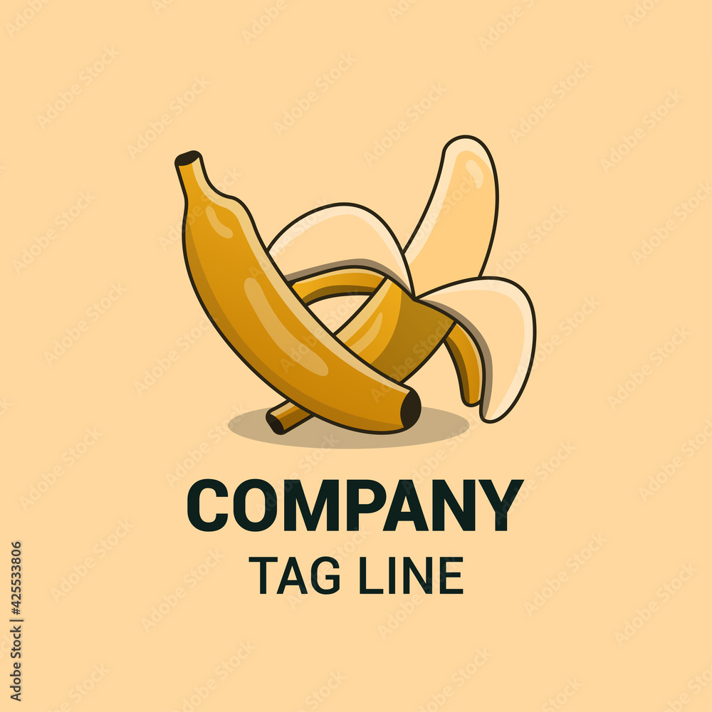 Banana, Logo and icon Template Design Vector, Emblem, Design Concept ...