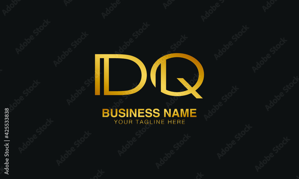 initial logo | DQ D Q initial based abstract modern minimal creative ...
