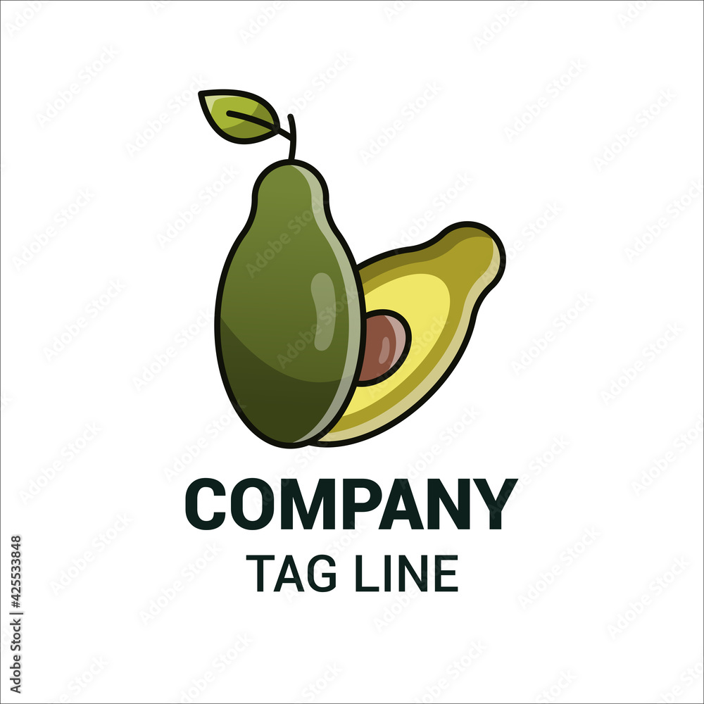 Avocado, Logo and icon Template Design Vector, Emblem, Design Concept ...