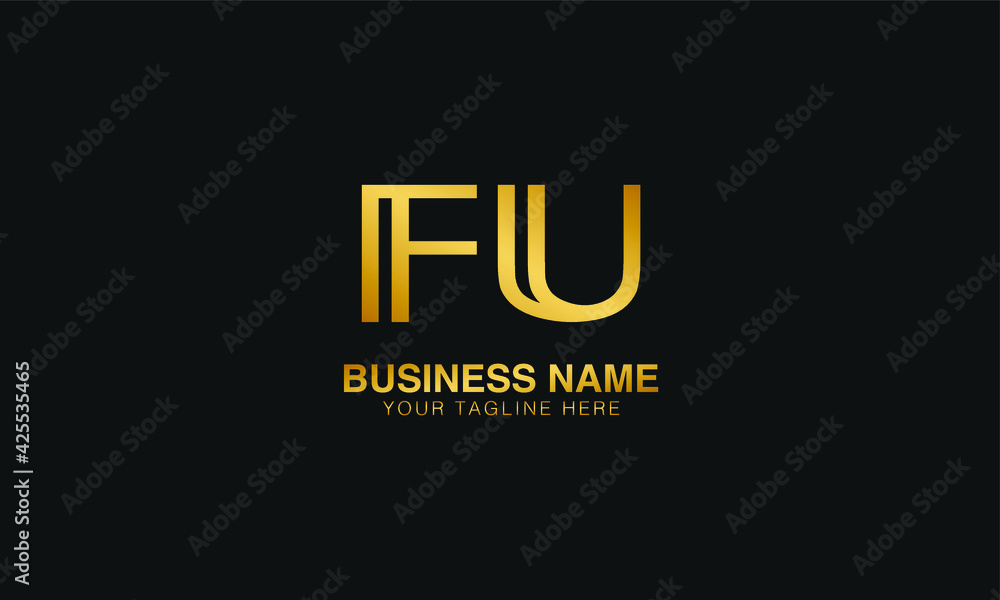 initial logo | FU F U initial based abstract modern minimal creative ...