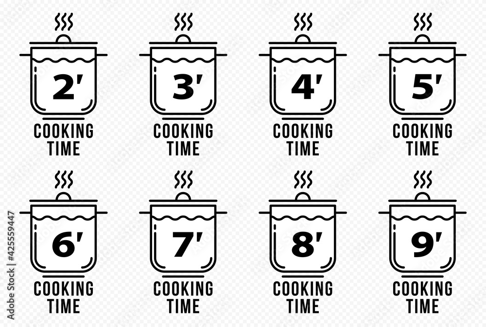 Stamps for product packaging. Recommended cooking times for pasta and ...