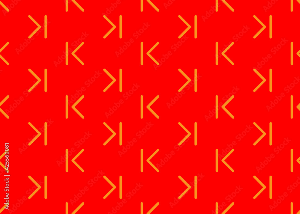 Letter k on a red background. Seamless texture. For printing, wrapping ...