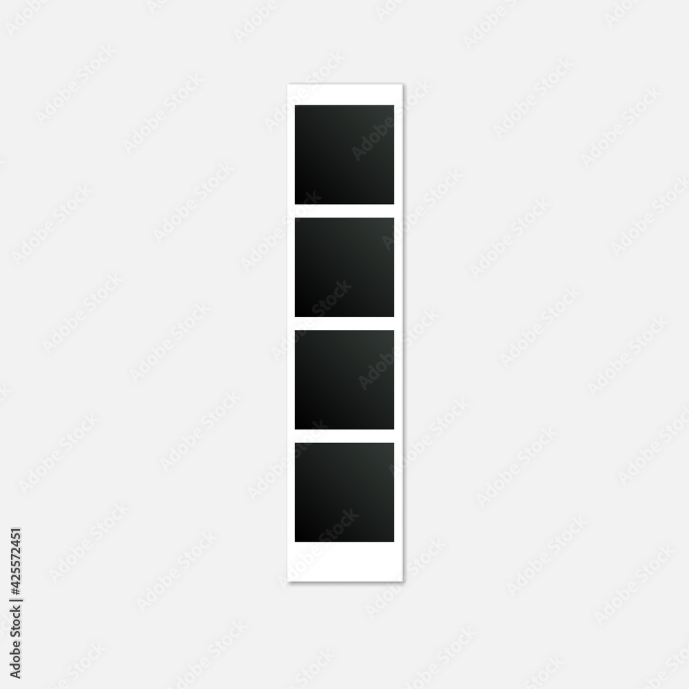 Blank Photo Booth Strip Template Clipart Image Vector De Stock Adobe 