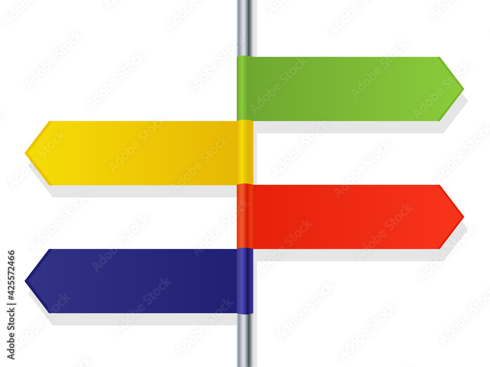 Blank road direction indicator icon. Clipart image isolated on white ...