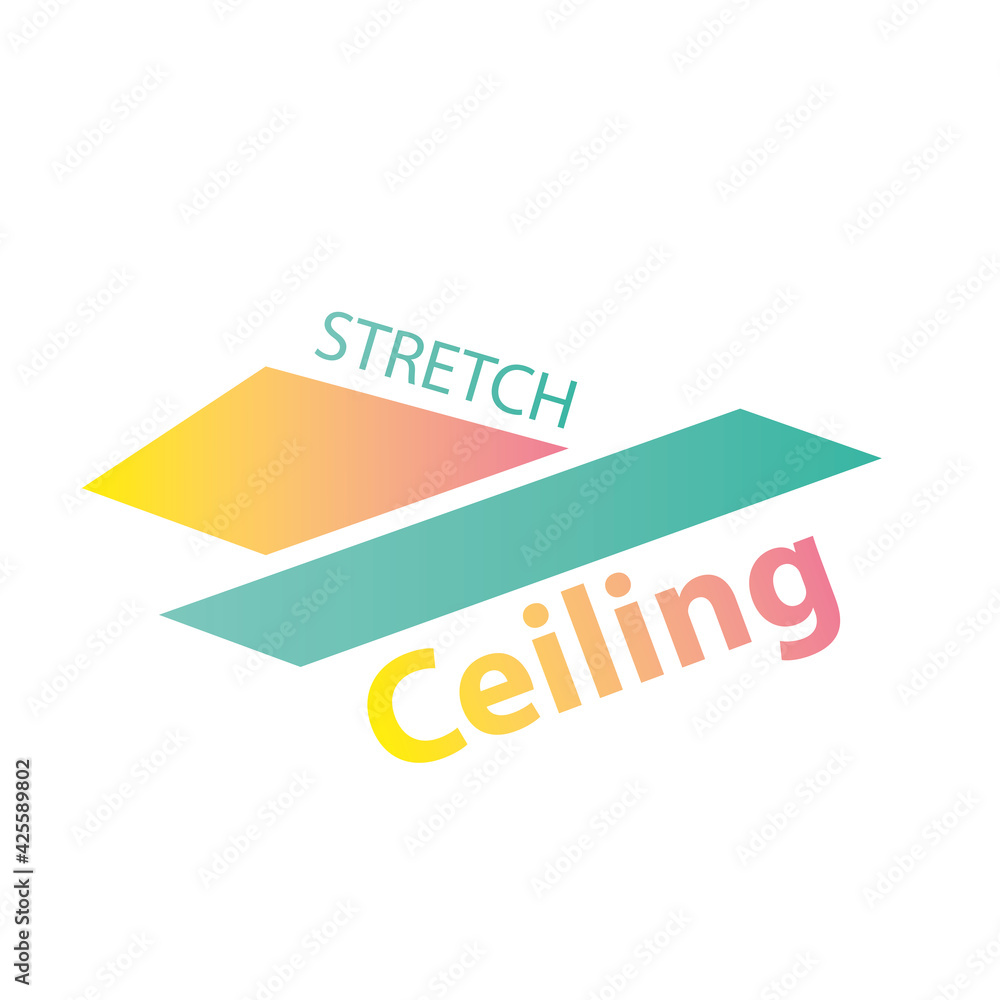 Vector logo concept of ceilings and stretch ceilings. Stock Vector ...