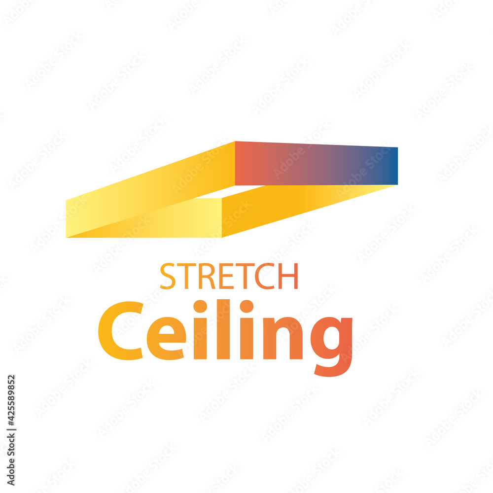 Vector logo concept of ceilings and stretch ceilings. Stock Vector ...