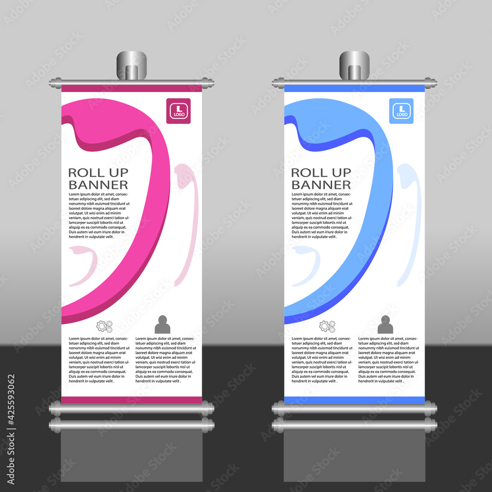 Educational vector graphic template roll up banner ,flyer, template ...