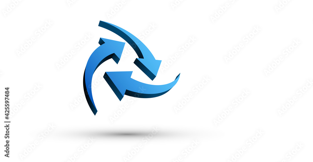 simbolo, icona, frecce, girare, loop Stock Vector | Adobe Stock