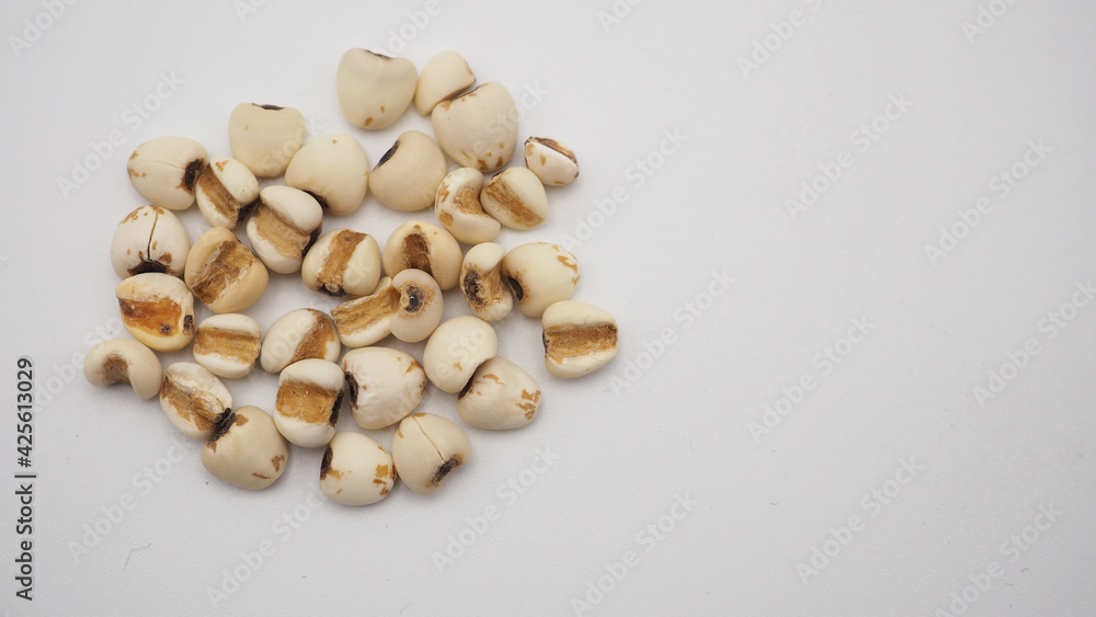 Job's Tears, also known as adlay and coix on white background. Popular ...