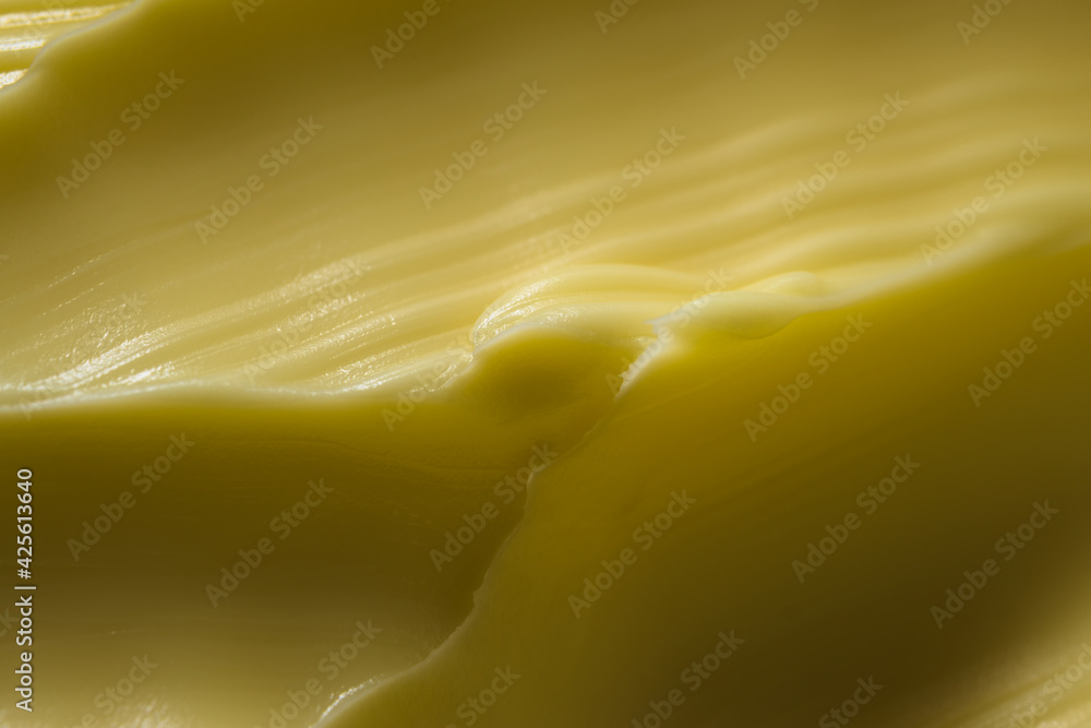 Ridge of margarine makes a dramatic super macro image. Stock Photo ...