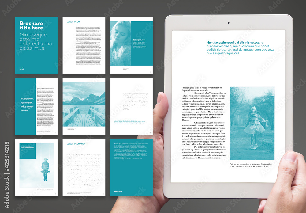 Digital Visually Interesting Catalogue Layout Stock Template | Adobe Stock