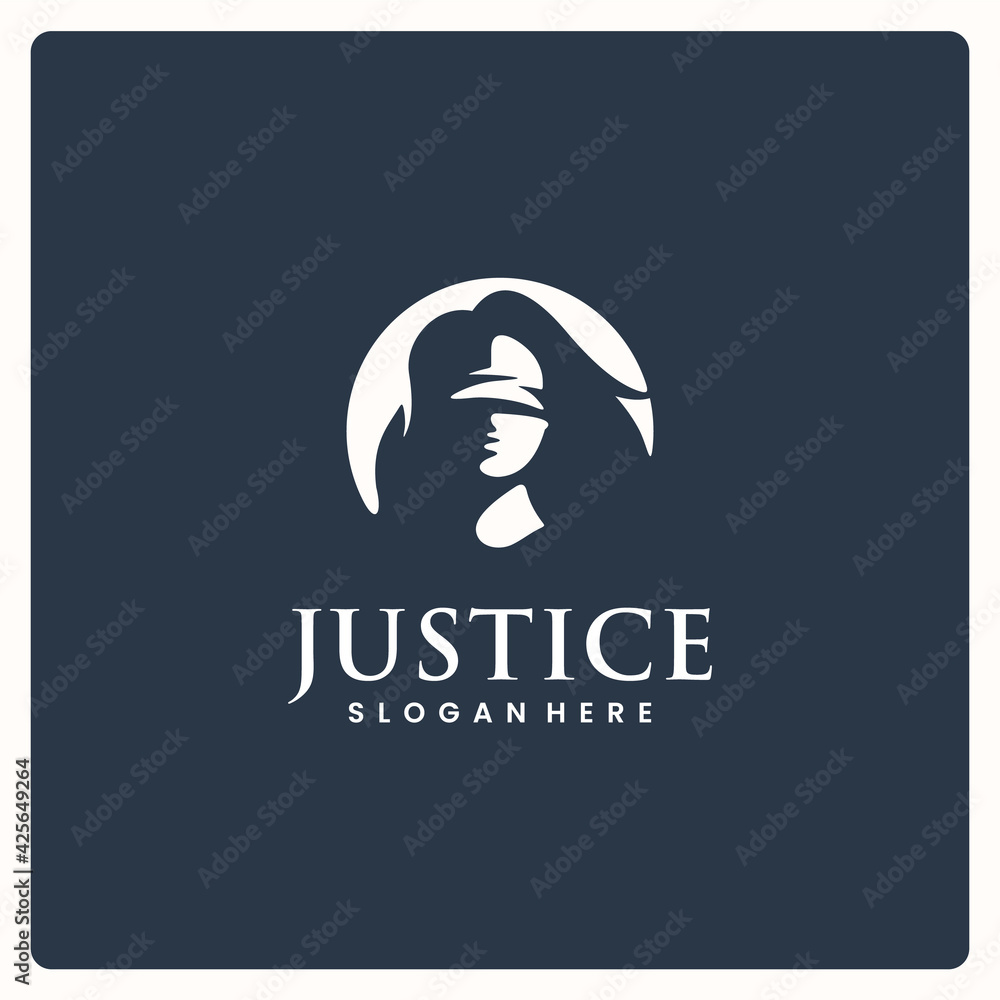 justice ,woman blind ,legal, logo design and business card Stock Vector ...