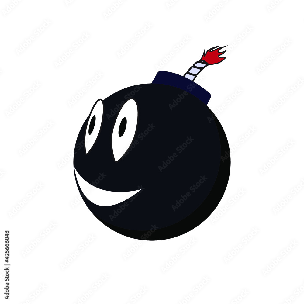 Bomb-shaped animation design. Bomberman. Unique. Cute characters Stock ...