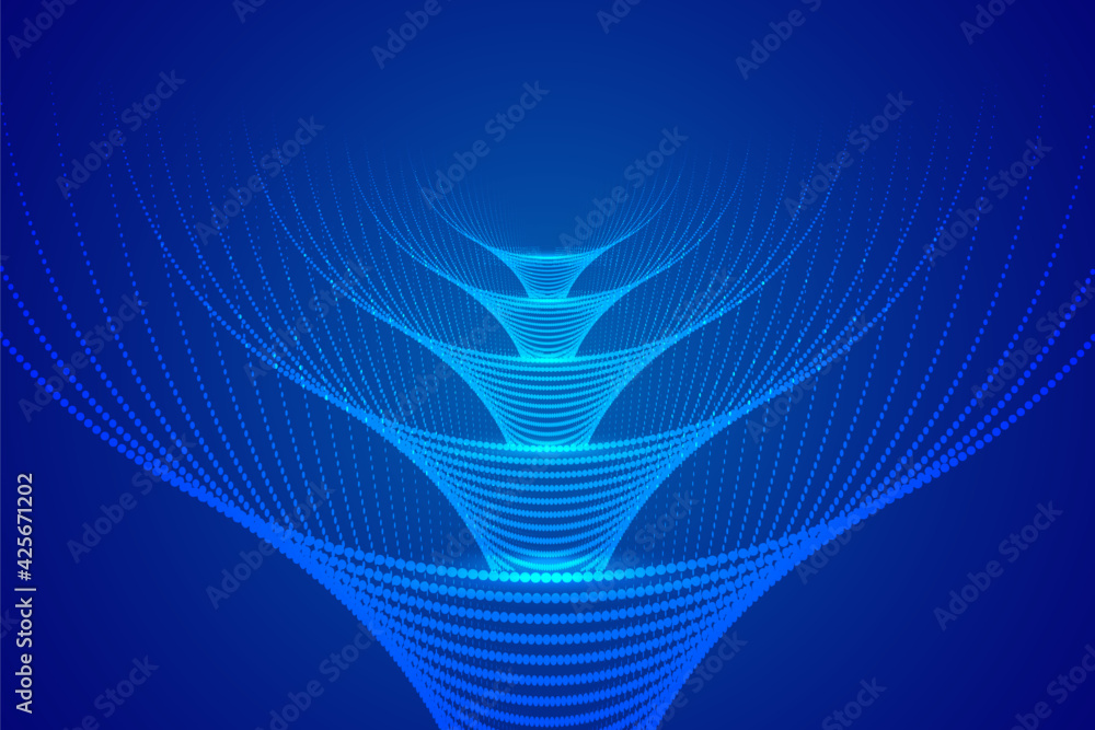 Point particle trajectory like funnel vortex Internet big data ...