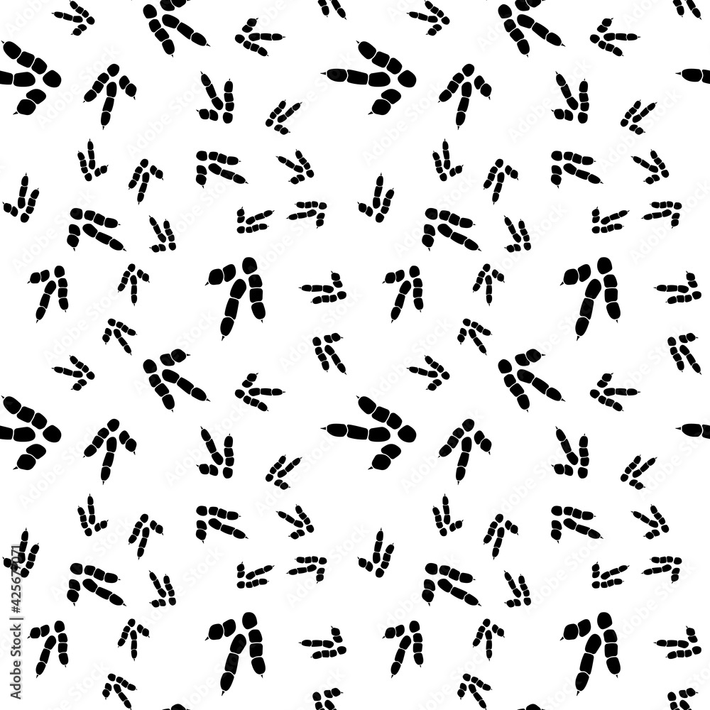 Dinosaur footprint tracks. Minimal seamless pattern. Background with ...