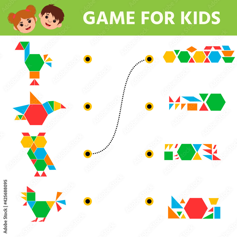 Education logic game for preschool kids for the development of logical ...