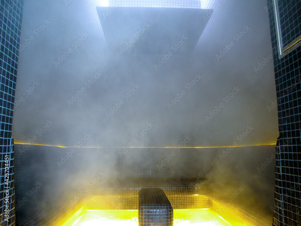 Steam or Turkish bath Hammam sauna with oceanview or view of the sea ...