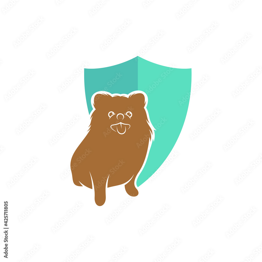 Dog Shield logo design vector illustration, Creative Dog logo design ...